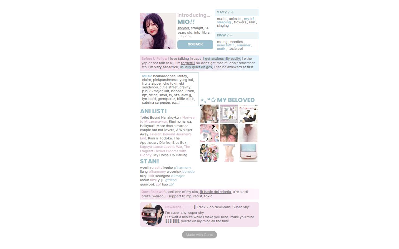 mio’s intro.ᐟ.ᐟ